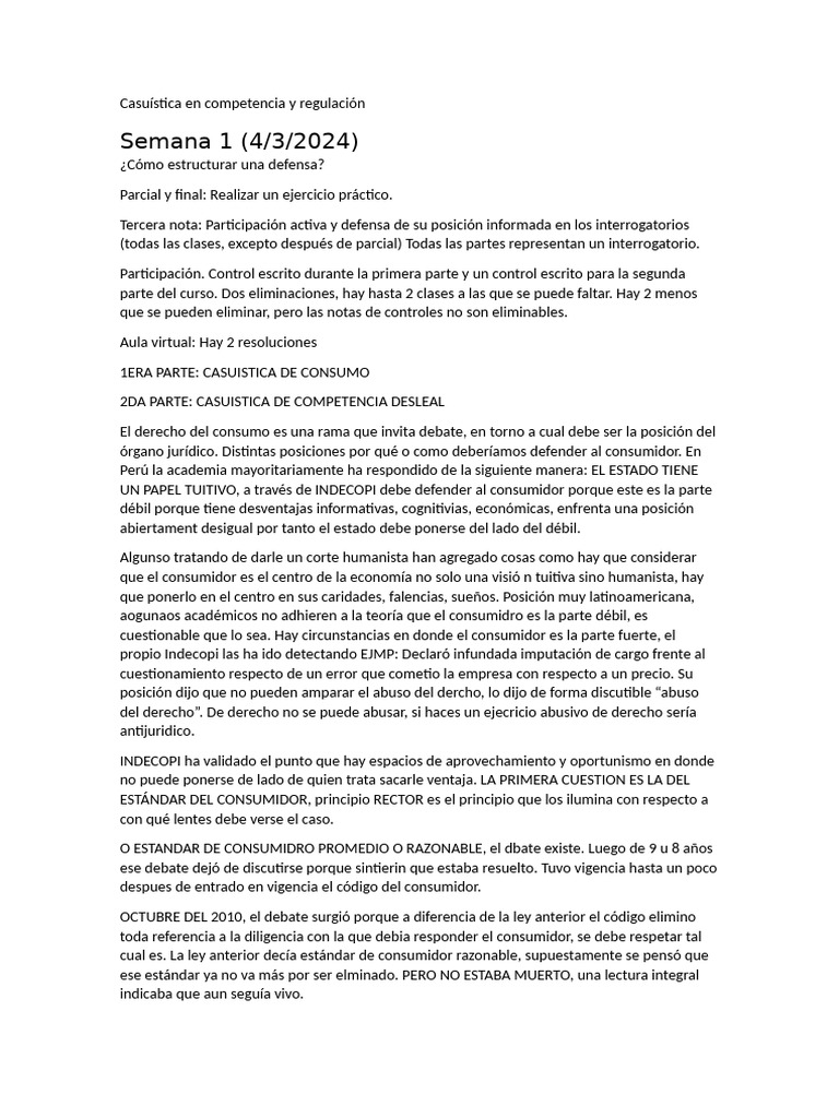 Casuística en Competencia y Regulación | PDF