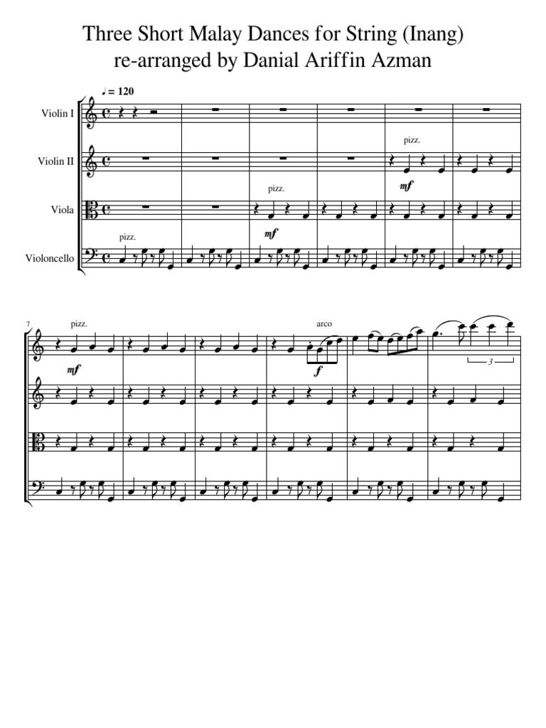 Three - Short - Malay - Dances - For - String - (Inang) (Transcribe by ...