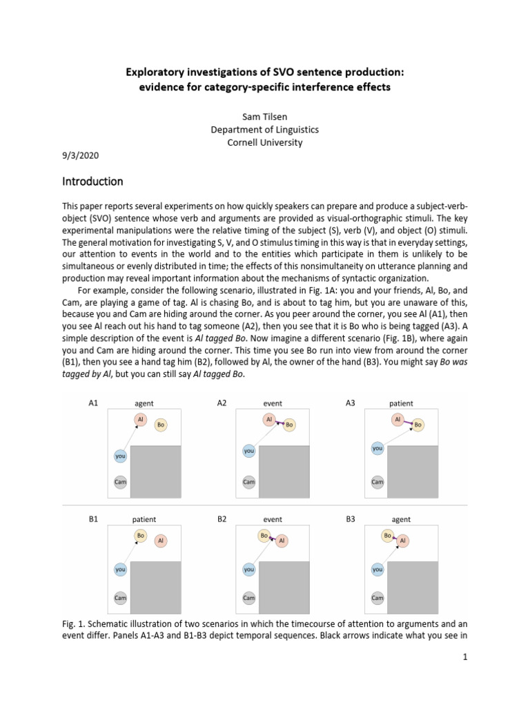 Tilsen - 2020 - SVO Sentence Production | PDF