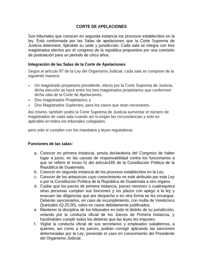 Corte de Apelaciones | PDF