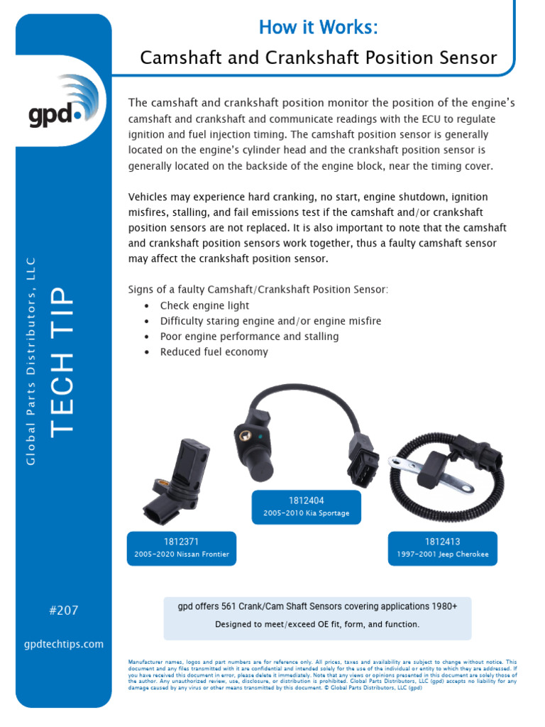 GPD Tech Tip 207-How It Works-Cam Crank Position Sensor | PDF