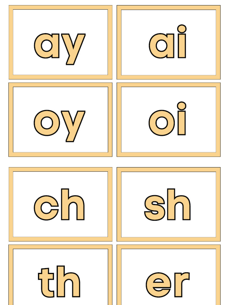 Digraphs Phonics Flashcards | PDF