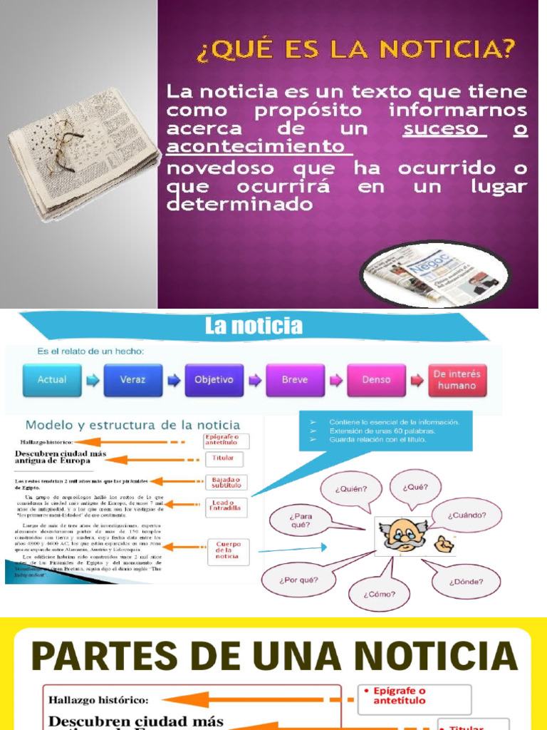 La Noticia y El Reportaje 7° Basico | PDF