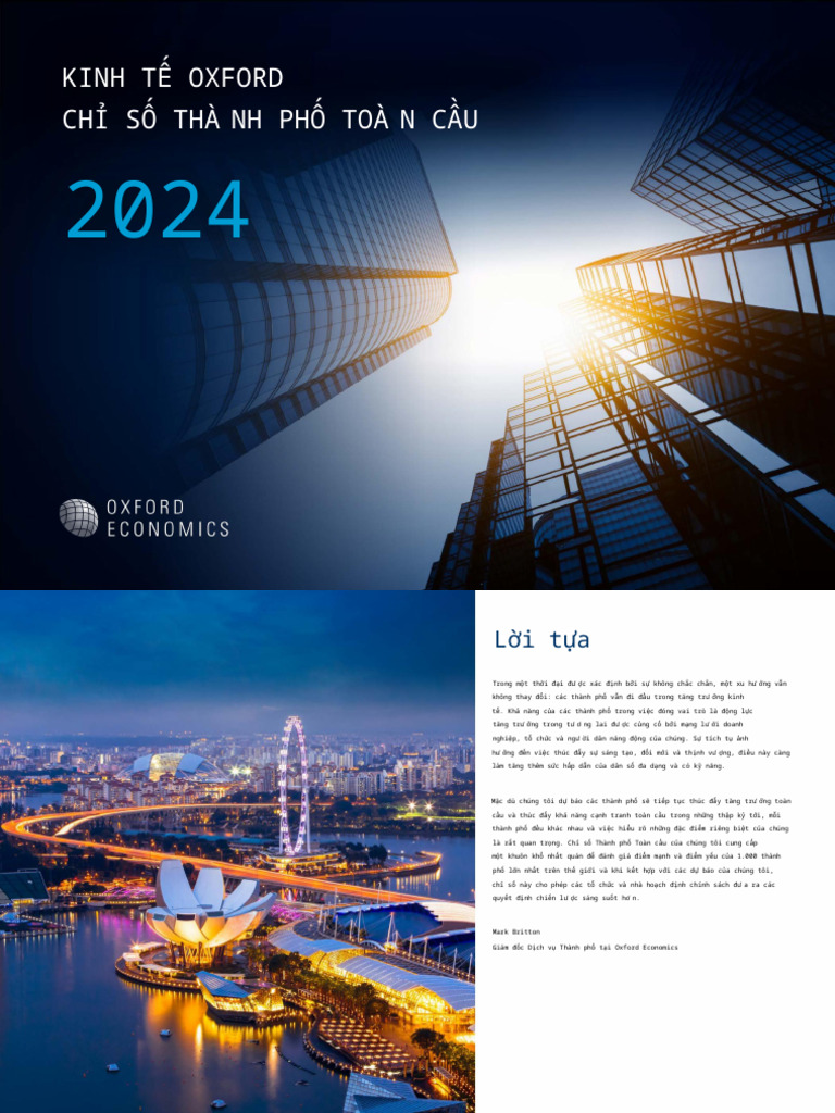 TV Oxford Economics Global Cities Index 2024 | PDF
