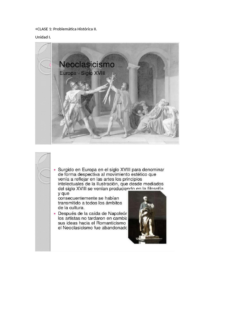 Clase 1 Segundo Neoclasico | PDF