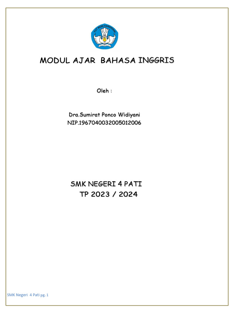 Modul Ajar Bahasa Inggris - Text Procedure - Fase F | PDF