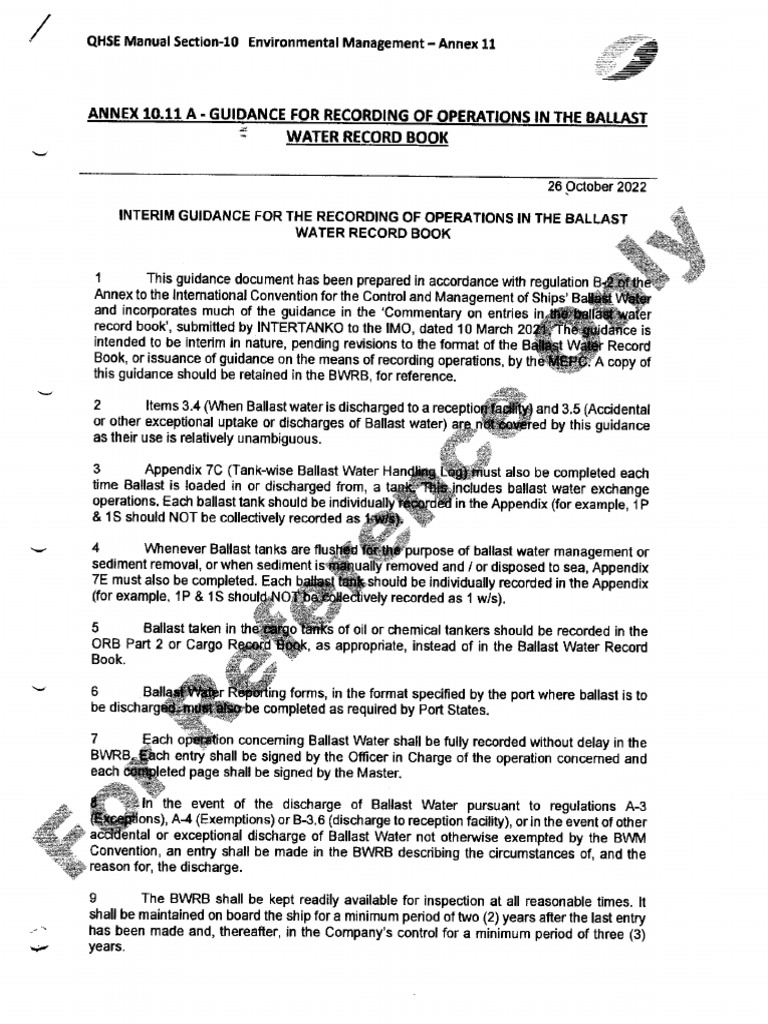 Guidance For Record Ballast | PDF