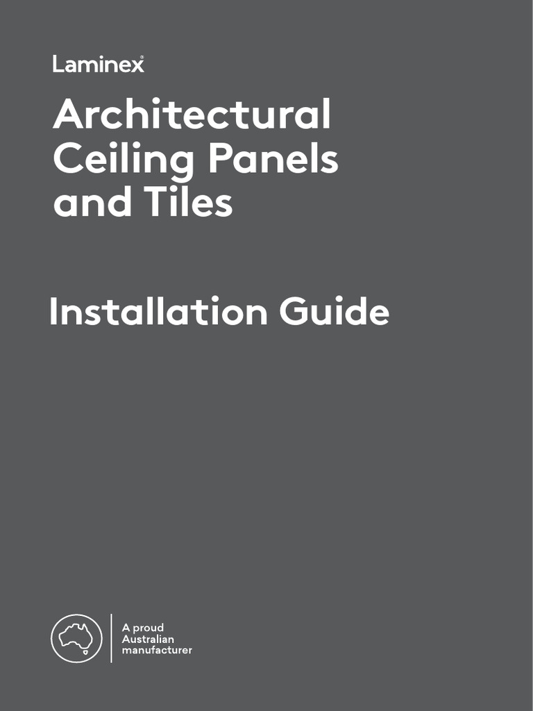 Architectural Ceiling Panels and Tiles: Installation Guide | PDF