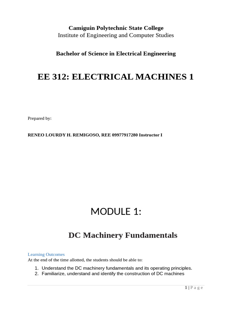 EE 312 - Module 1 | PDF