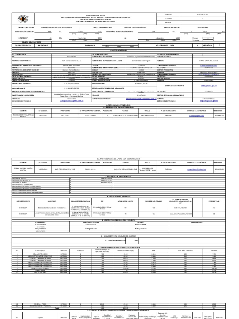 Masps-Mn1-In-6-Fr-7 Calculo de Consumo Energia | PDF