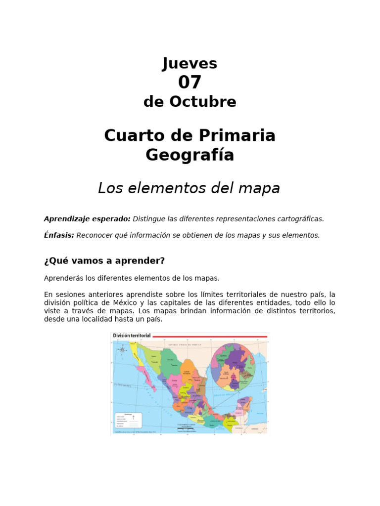Los Mapas y Sus Partes | PDF