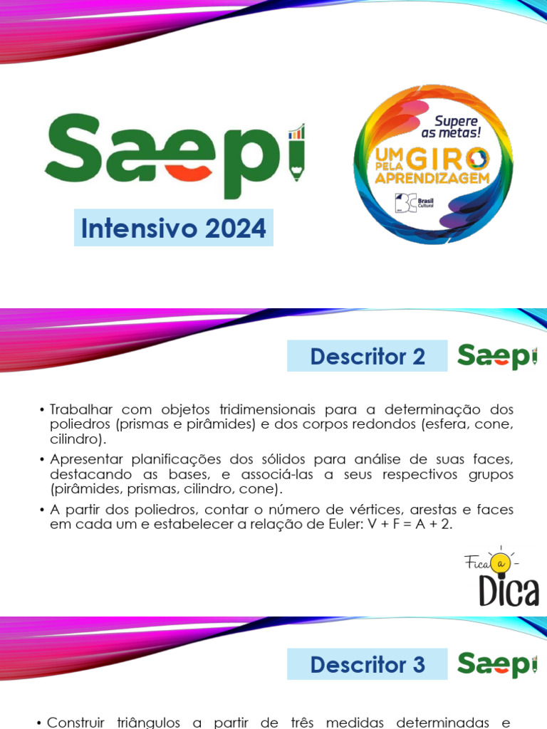 Descritores - Simulado SAEPI | PDF