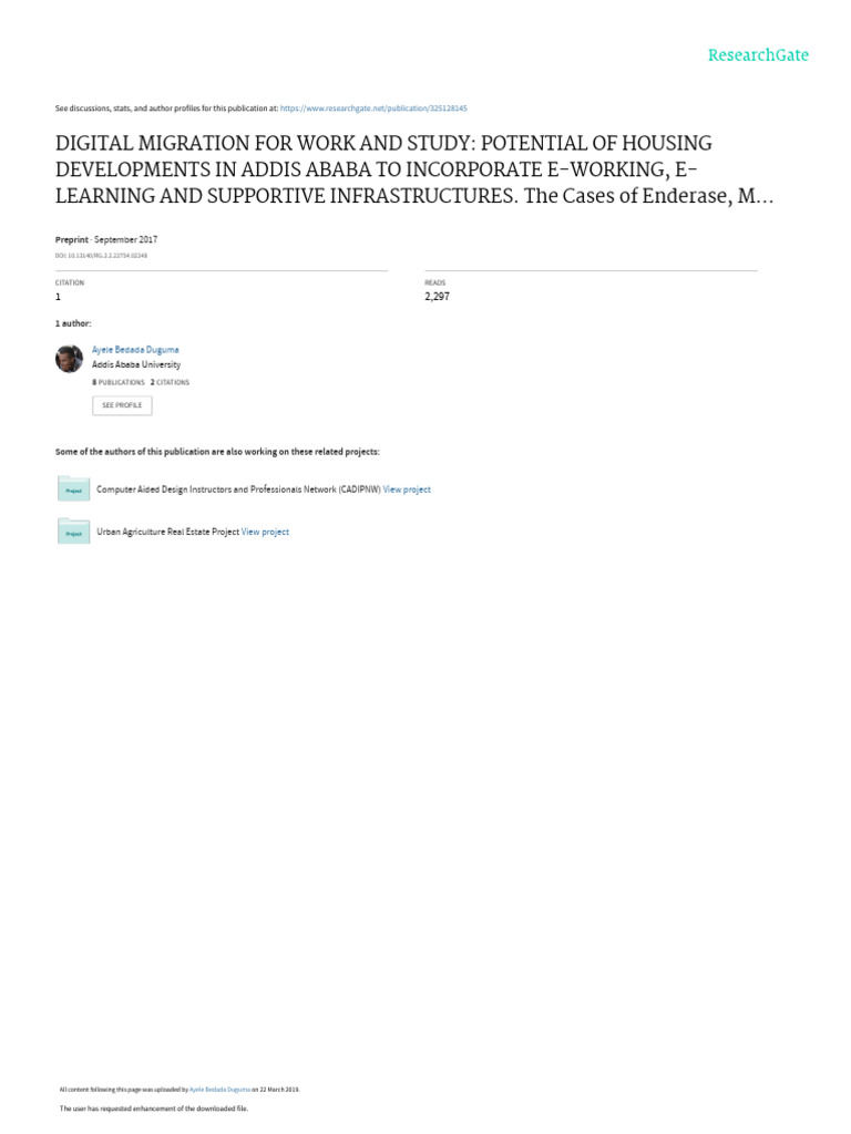 Digital Migration For Work and Study HASD Ayele Bedada 2019 | PDF | Educational Technology ...