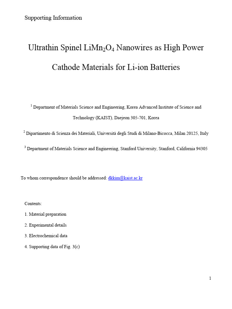 nl101047f - Si - 001-Ultrathin Spinel LiMn2O4 Nanowires As High Power Cathode Materials For Li ...