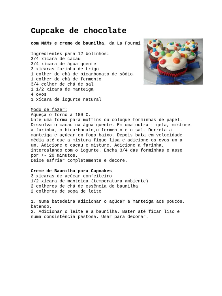 Cupcake de Chocolate | PDF