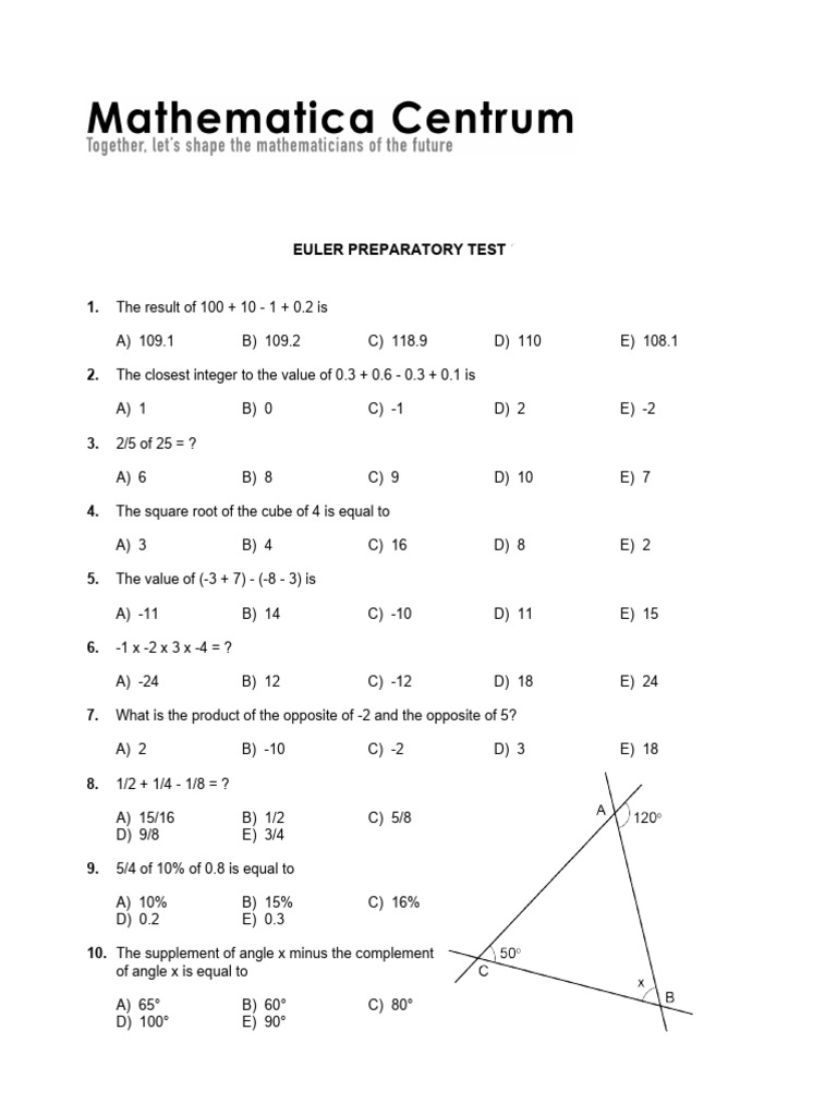 Test Prep Euler | PDF