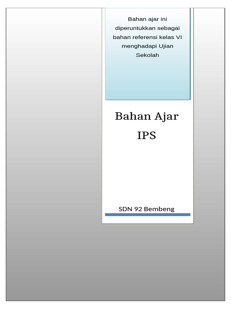 Bahan Ajar 92 IPS 18-19 | PDF