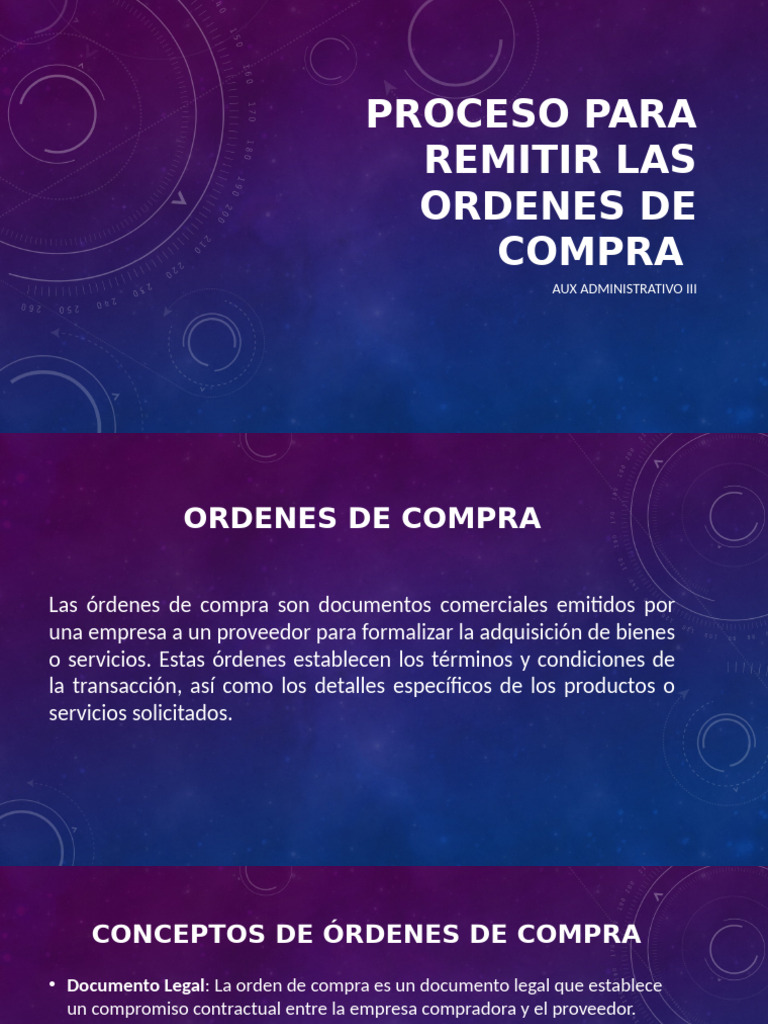 Proceso para Remitir Ordenes de Compra | PDF