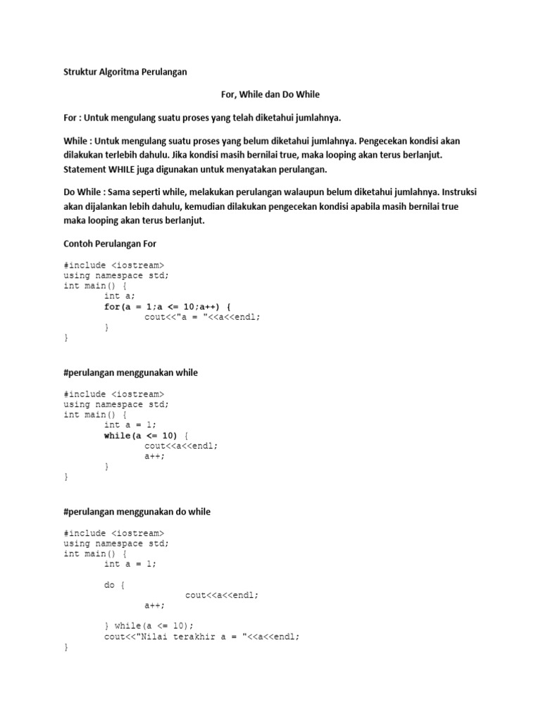 case perulangan | PDF