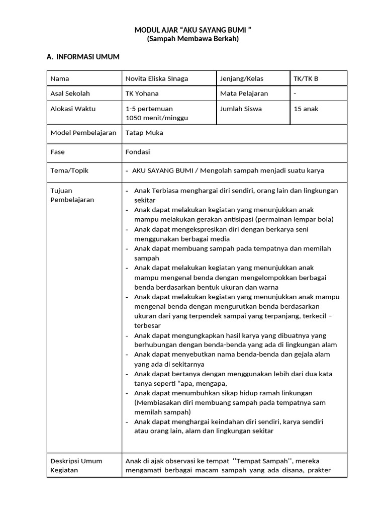 Modul Ajar p5 Semester 1 Dan 2 | PDF