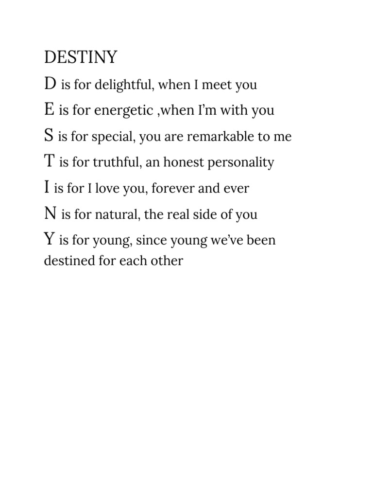 Acrostic Poem | PDF