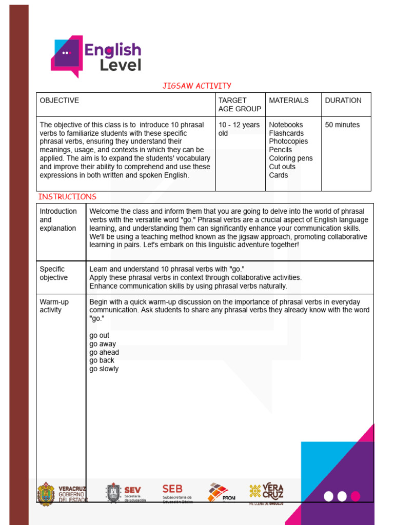 Jigsaw Activity (Teachers) | PDF