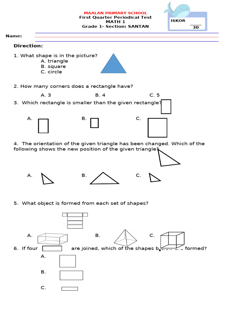 Q1 PT Math | PDF