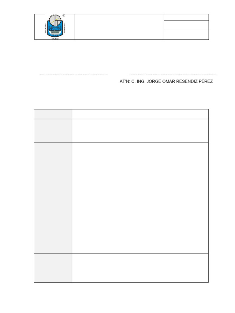 Formato 609 Solicitud de Residencias 2 | PDF