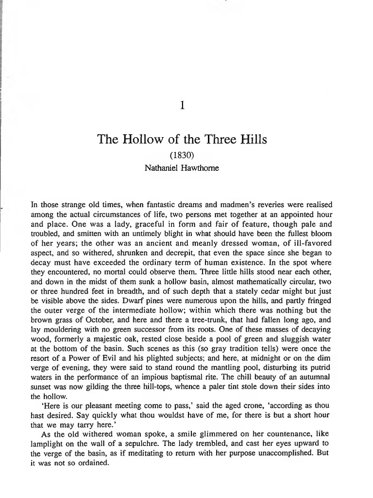 The Hollow of the Three Hills | PDF