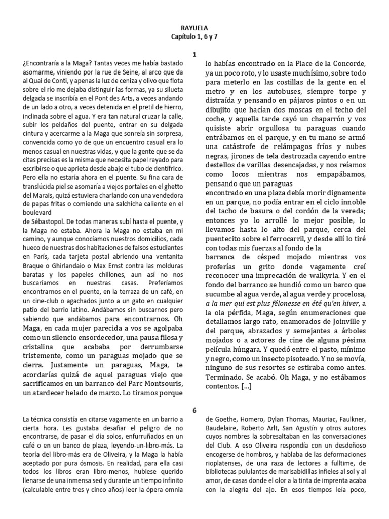 RAYUELA - Fragmentos | PDF