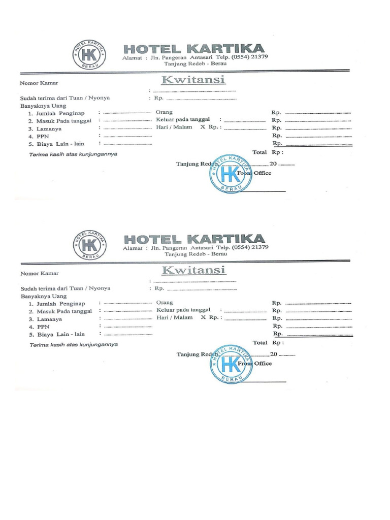 nota hotel | PDF
