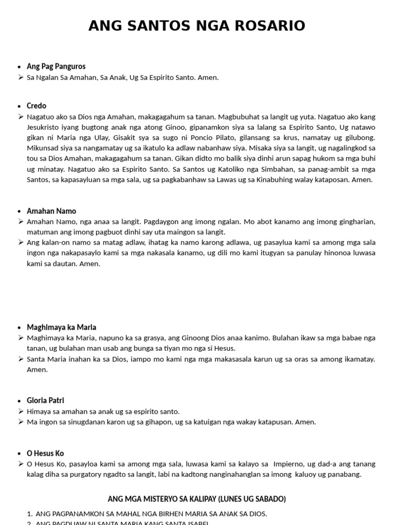 ROSARY GUIDE | PDF