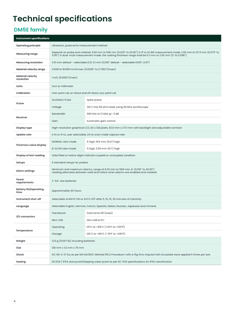 Dme5 Technical Specifications | PDF