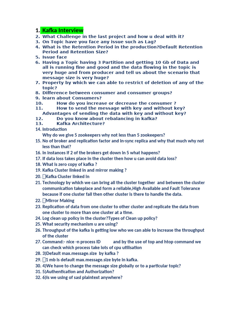 Kafka_Interview | PDF