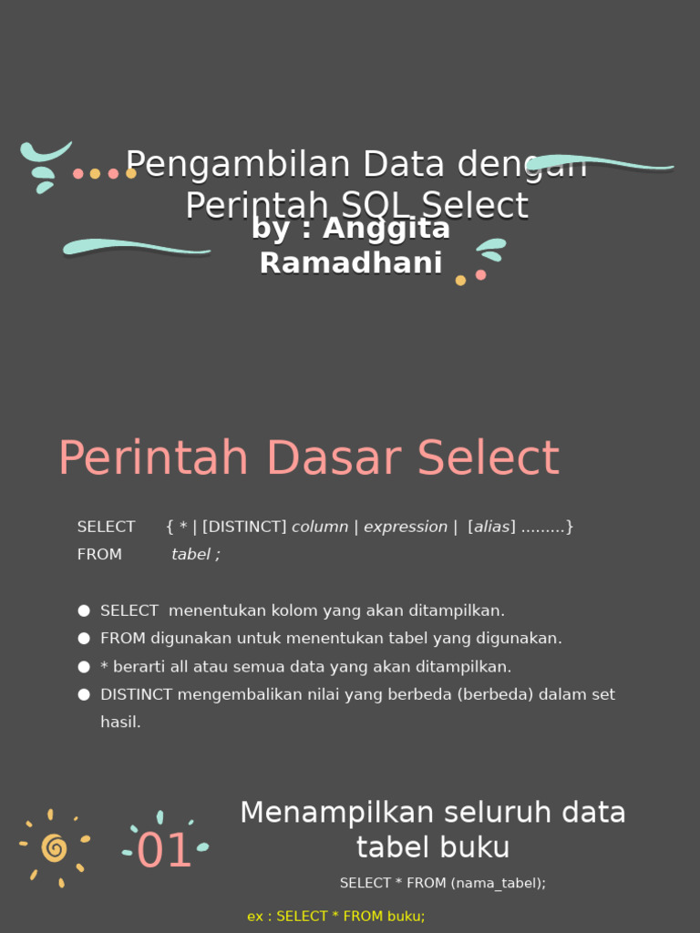Pengambilan Data Dengan Perintah SQL Select | PDF