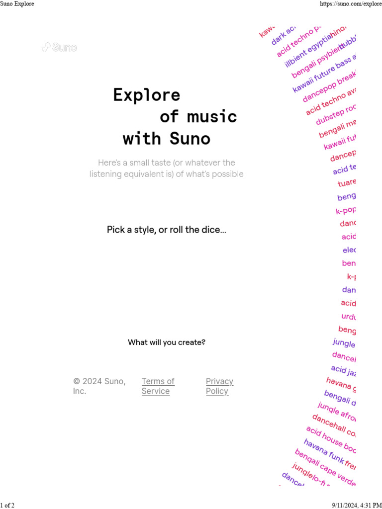 Suno Explore | PDF
