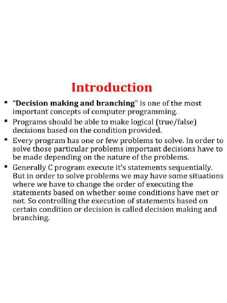Decision Making and Branching 3 638 (1) | PDF