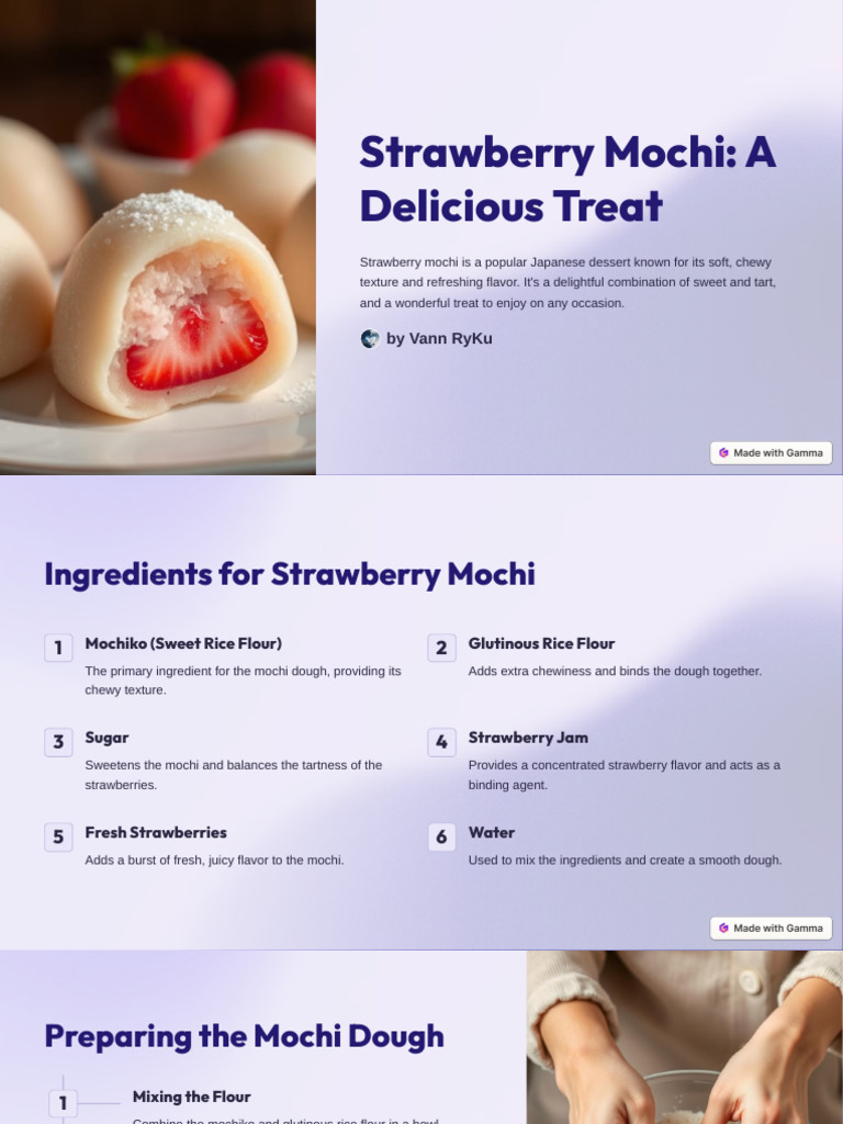 Strawberry Mochi A Delicious Treat | PDF