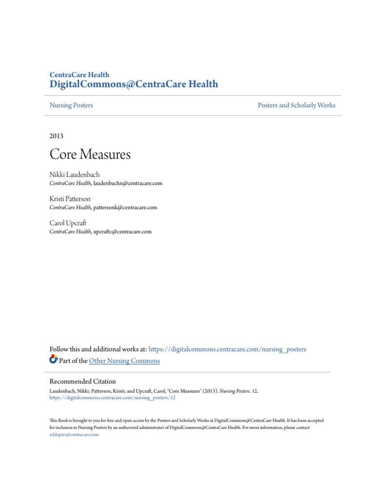 Core Measures | PDF