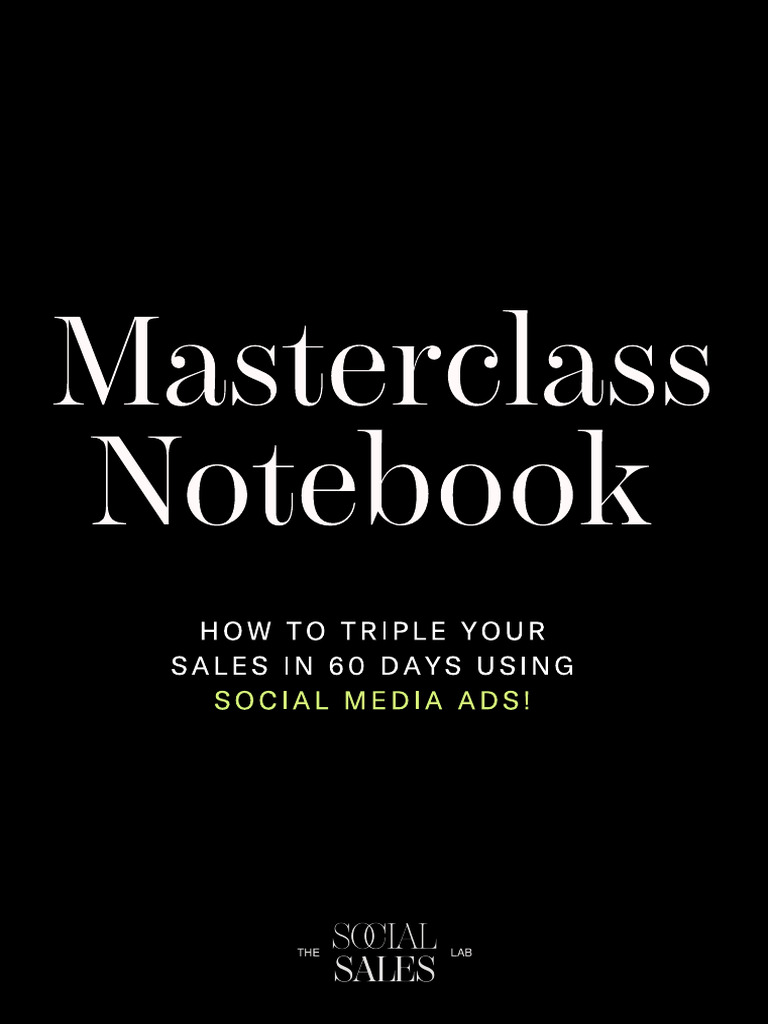 Masterclass_Notebook_(fillable) | PDF