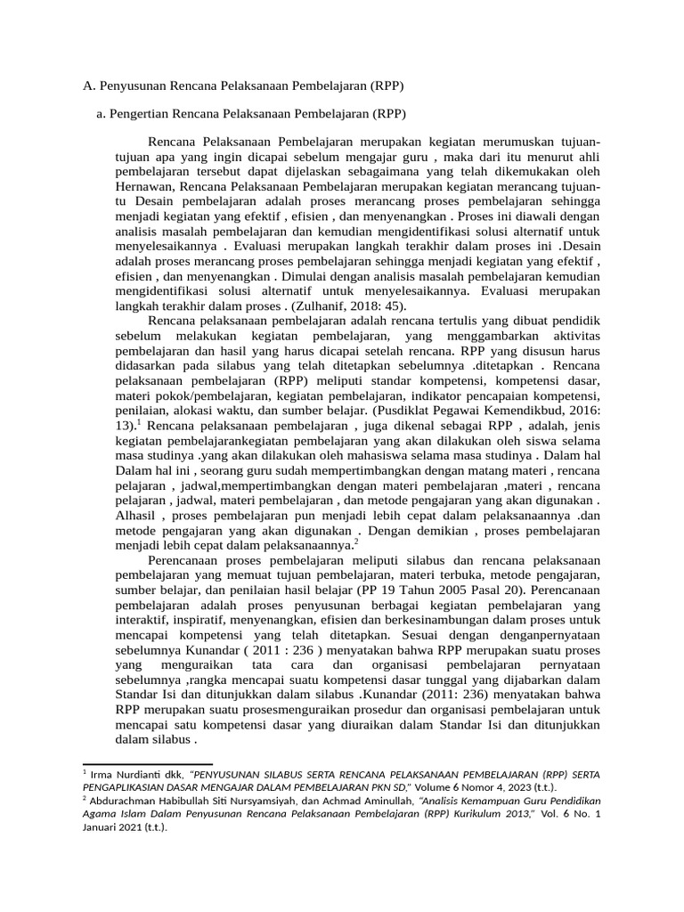 MKLH - Penyusunan RPP | PDF