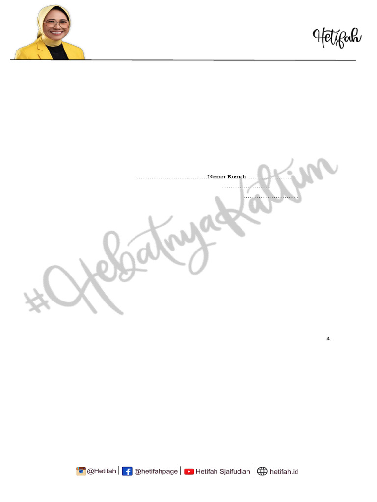 Formulir Usulan Mandiri PIP Aspirasi Hetifah Tahun 2024. | PDF