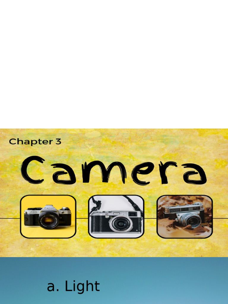 Camera, Sensitized Material | PDF
