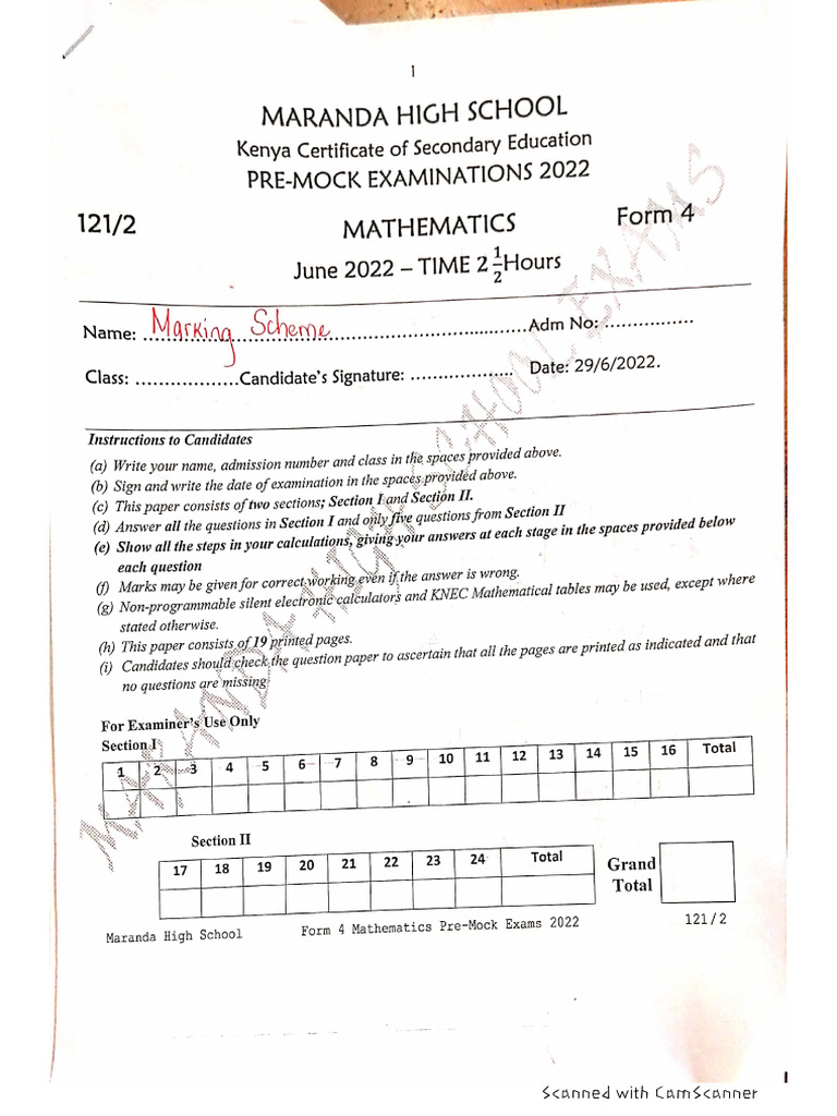 MAT P2 MSCHEME F4 | PDF