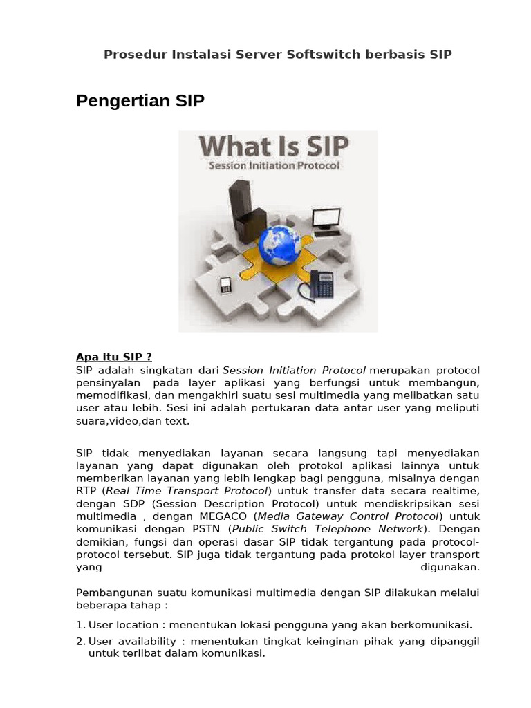 Prosedure Instalasi Server SoftSwitch Berbasis SIP | PDF