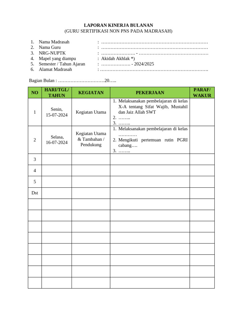 Form Lapkin Guru Serdik | PDF