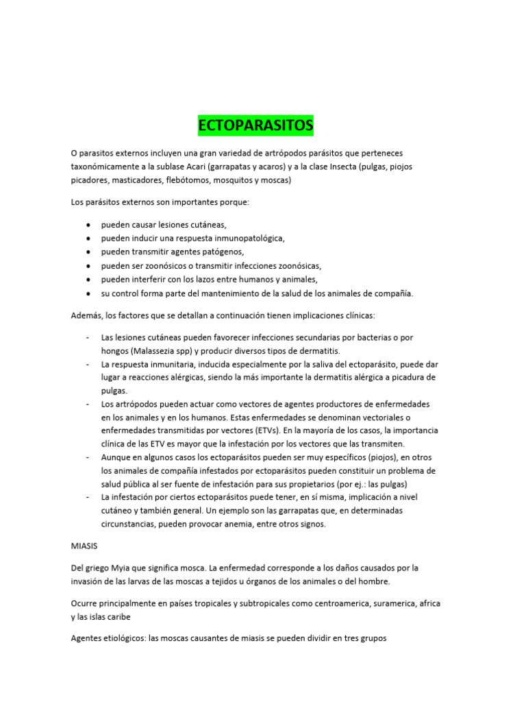 Ecto Parasit Os | PDF