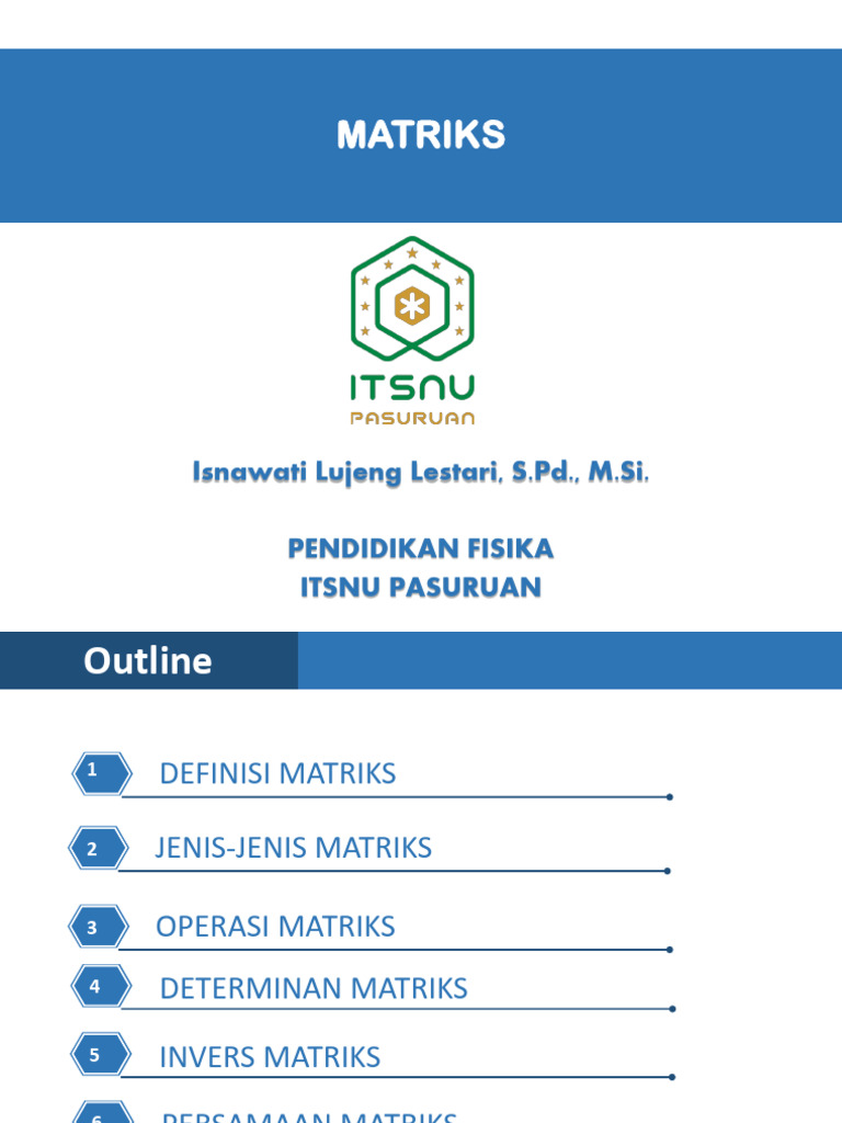 Pertemuan 5 Matriks | PDF