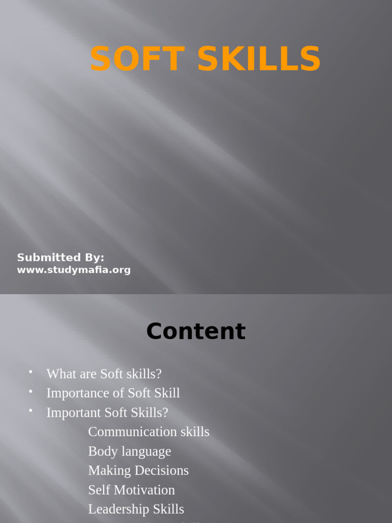 Soft Skills | PDF