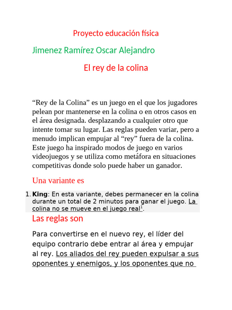 El Rey de La Colina | PDF
